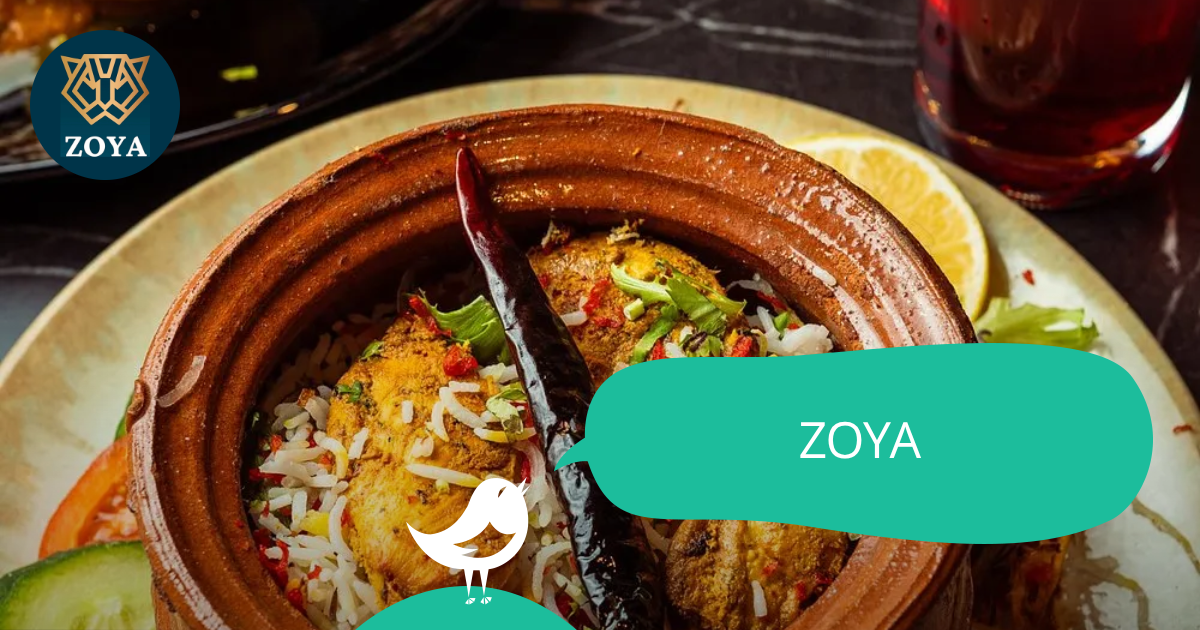 ZOYA Indian Lounge: 50% off the first table of the night with First Table