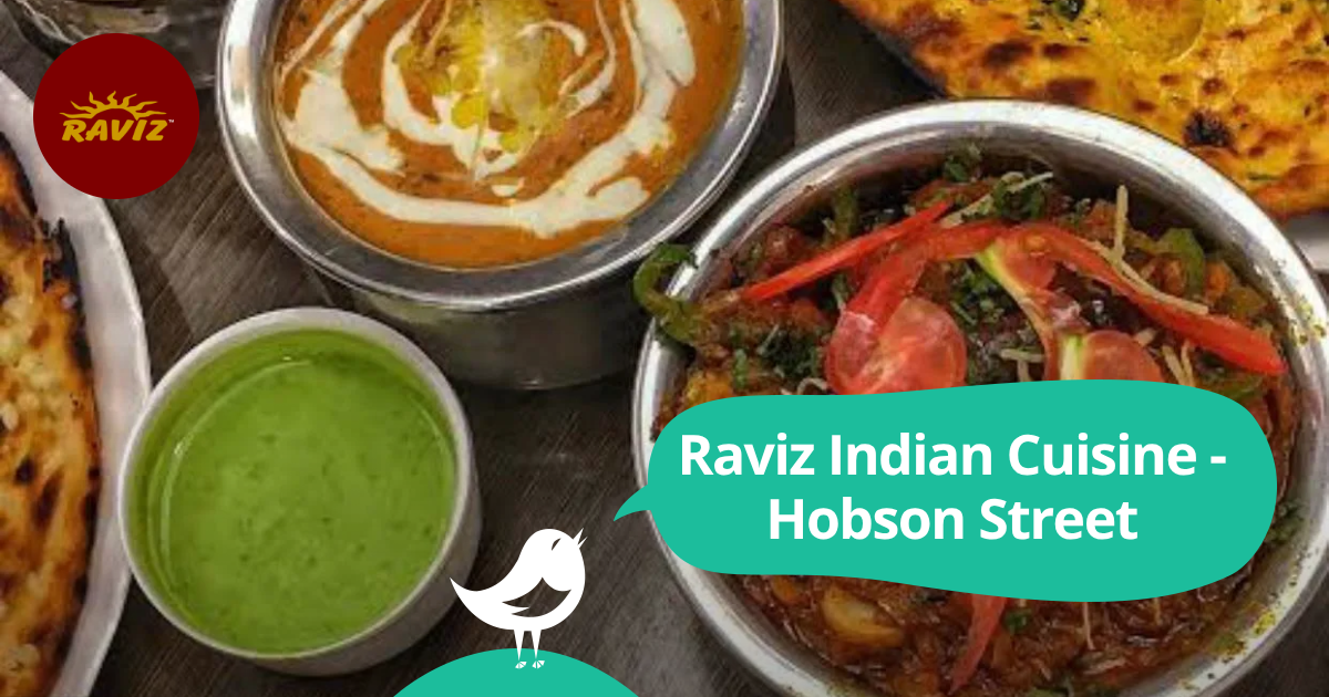 Raviz Indian Cuisine - Hobson Street: Book any time at everyday prices