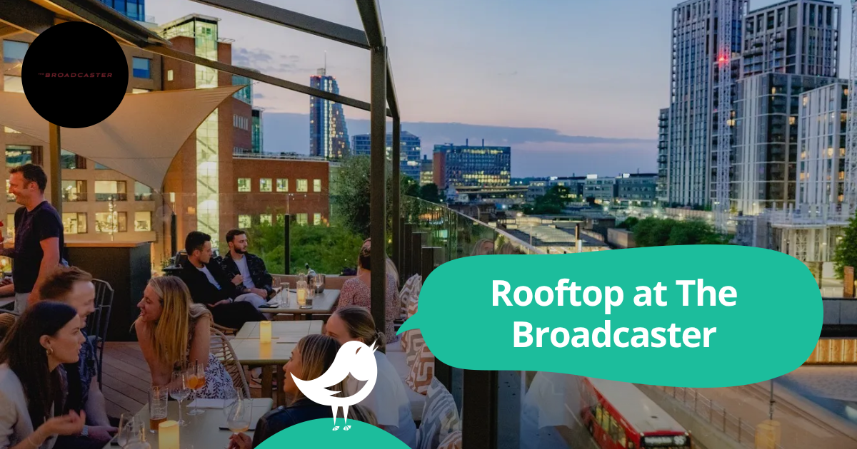 Aerial Rooftop at The Broadcaster: 50% off the first table of the night ...